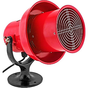 Vixen Horns Loud Air Raid Siren - Industrial Alarm Heavy Duty Electric Motor 120V, Fire Tornado Siren Horn (Unidirectional, 117 dB, Range 1600 ft)