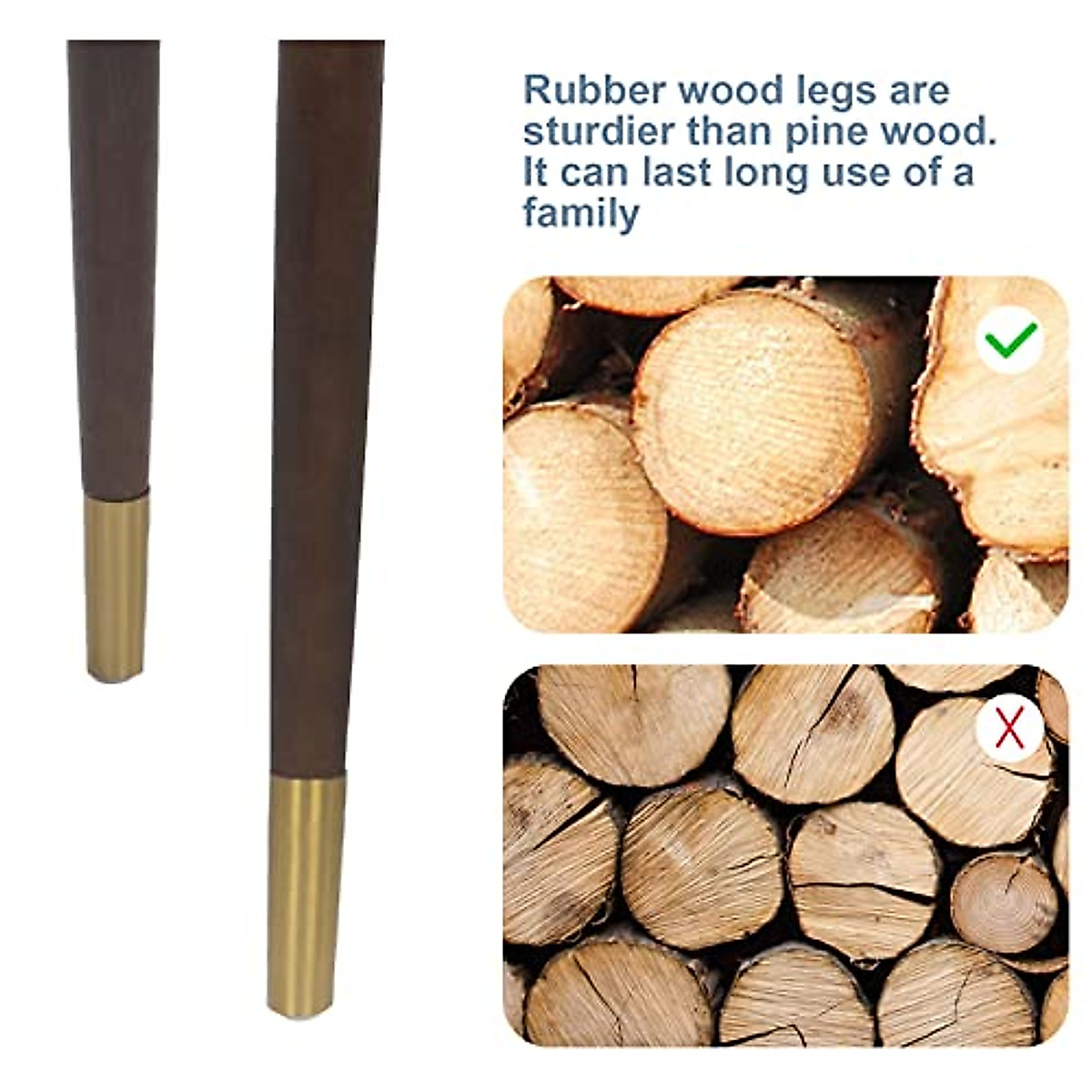 ROIYEIER Modern Dining Chairs Set of 2, Waterproof Wear Resistant Upholstered Dining Chairs with Armrest Soild Legs for Dining Room Living Room, Beige