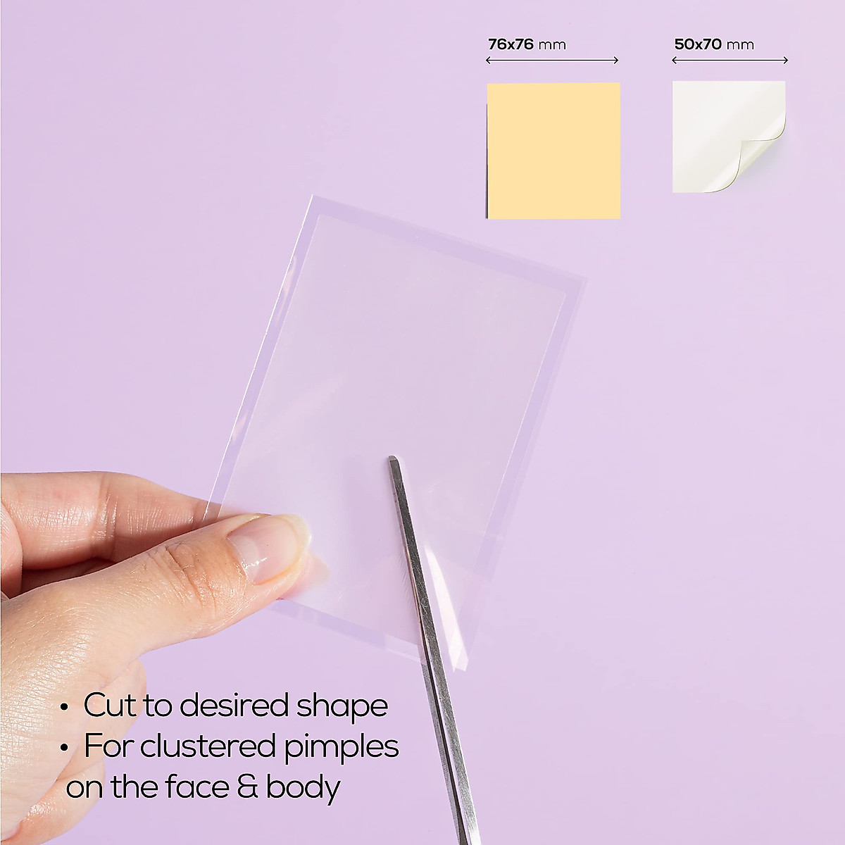 Hanhoo Custom Blemish Patch | Large Hydrocolloid Patches | for Face and Body Acne and Blemish Clusters | Customizable Pimple Patch Sheets | Cruelty-Free & Vegan | 2 Patch Sheet Count