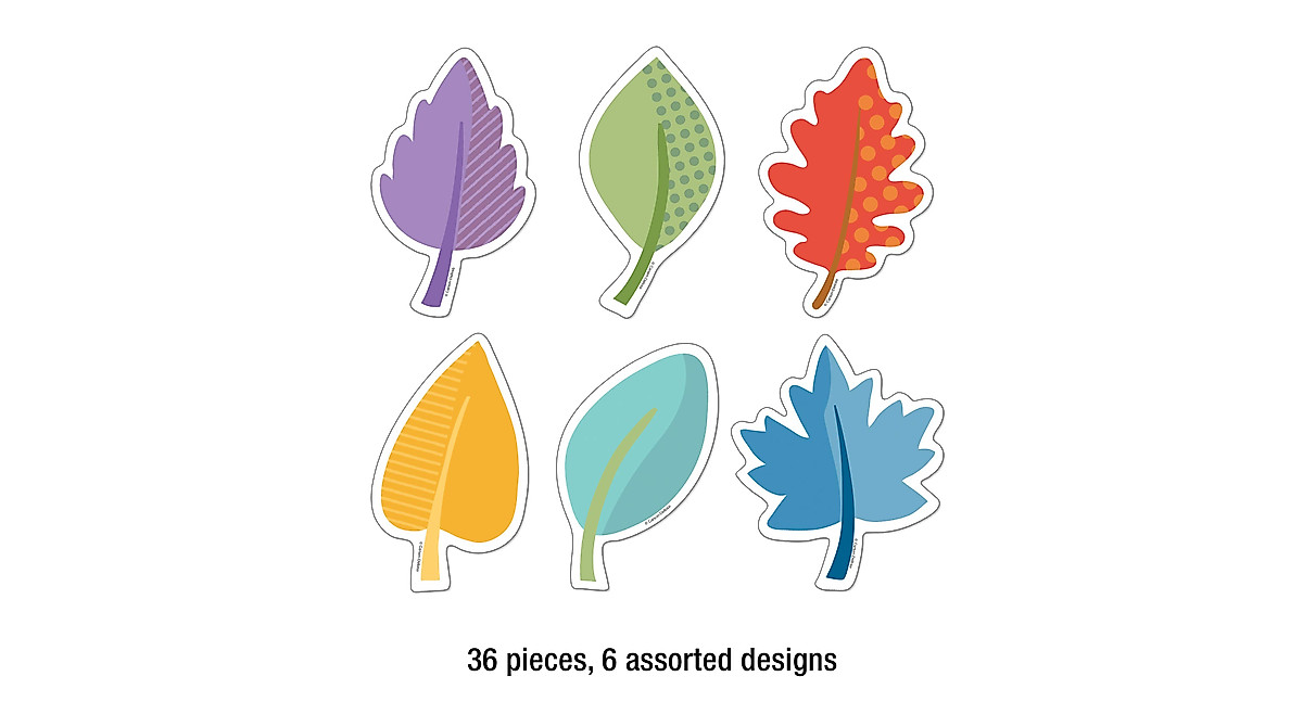 Colorful Fall Leaf Cutouts for Classroom Decor - Carson Dellosa