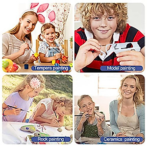 10Pack Detail Paint Brush Set - Premium Miniature Paint Brushes, Fine Detial Paint Brushes for Warhammer 40k Miniature Figures, Fine Detailing by OYAOL