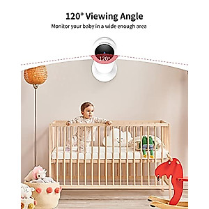 BJS Baby Monitor with Camera and Audio, 1080P Indoor Home Camera with Sound and Motion Detection, Baby/Pet Elder/Nanny, Infrared Night Vision (1 Pack), White (BM-A-1)