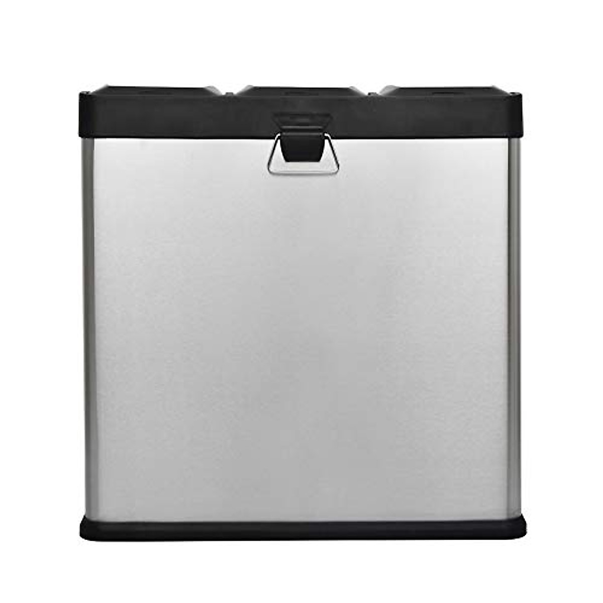Step N' Sort The 16-Gal. 3-Compartment Stainless Steel Trash and Recycling Bin