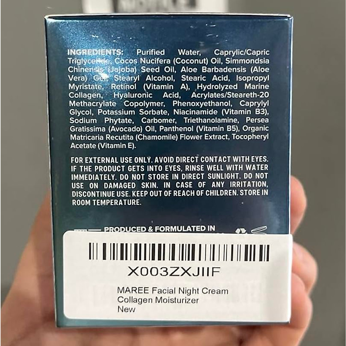 MAREE Face Moisturizer Retinol Cream for Face - Wrinkle Cream for Women - Facial Moisturizer with Collagen - Crema Hidratante Para la Cara for Skin Tightening