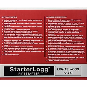 Pine Mountain StarterLogg Select-A-Size Firestarting Blocks, 24 Starts Firestarter Wood Fire Log for Campfire, Fireplace, Wood Stove, Fire Pit, Indoor & Outdoor Use, Red