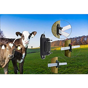 RiteFence Electric Fence Tape Clamp/Corner/Stretch/Tensioner Insulator Screwlock Polytape Nail & Screw on Wood Post PK25