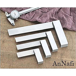 AnNafi® Machinist Square | Precision Square Solid Industrial Set | 90 Right Angle Precision Ground Hardened Steel | Carpentry Square | Measuring & Layout Tools (8 Inches)
