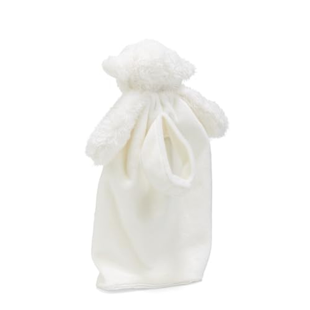 Bunnies By The Bay "Kiddo The Lamb" - Bye Bye Buddy Travel Size Baby Lovey - 11 inch Stuffed Rabbit and Baby Blanket - Super Soft Velour with Satin Lining