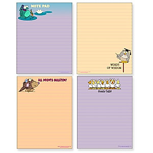 Stonehouse Collection Four Funny Notepad Assorted Pack - Great Gift Set - 4.25 x 5.5in - 50 Sheets Per Pad