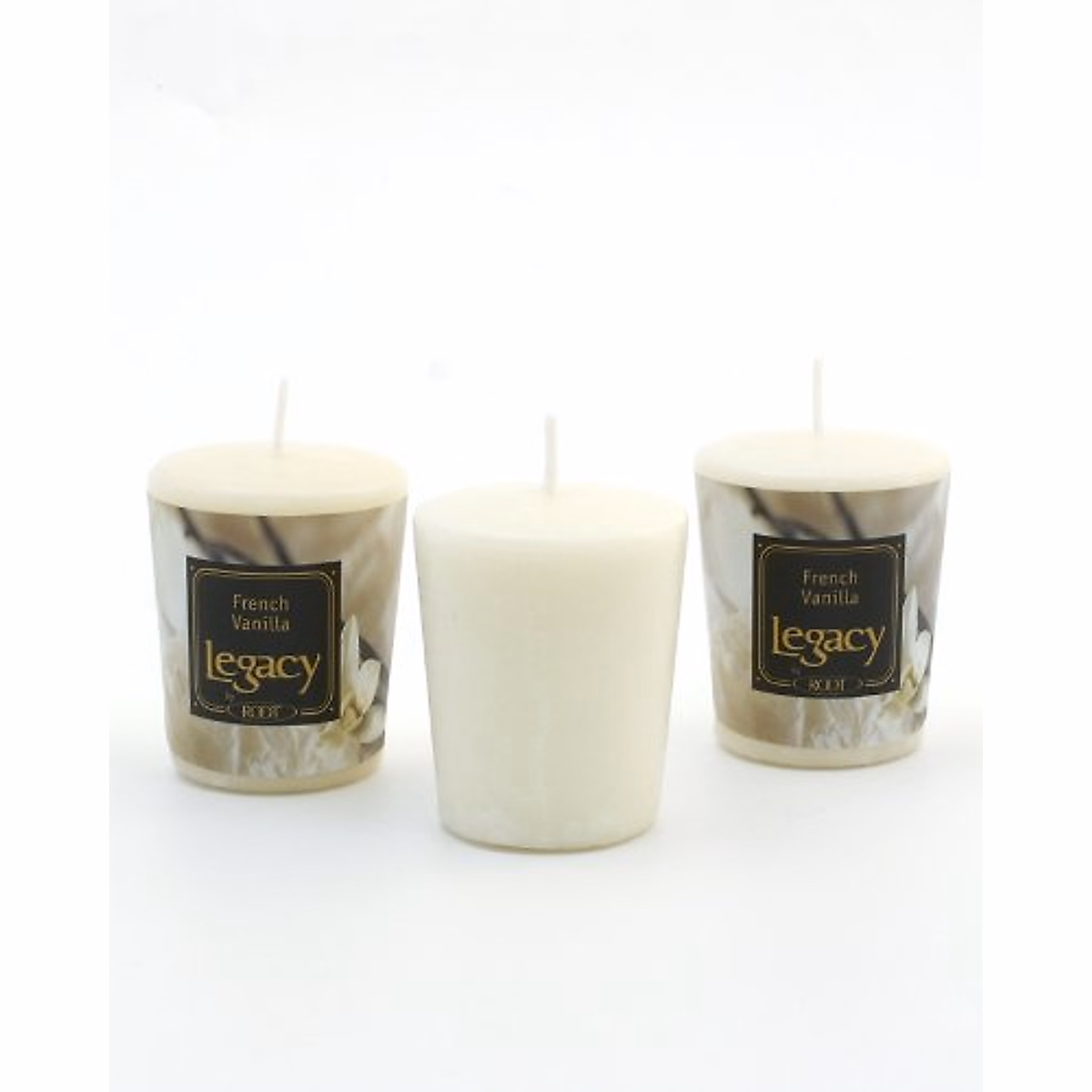 Root 20 Hour Votive Candles, French Vanilla Scent, Ivory, 18-Pack Box
