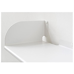 TEEbooks Bookshelf - Set of 2 Shelves - Steel - White - 45 x15 x 25 cm - for Large Format Books, Comics, Art Books