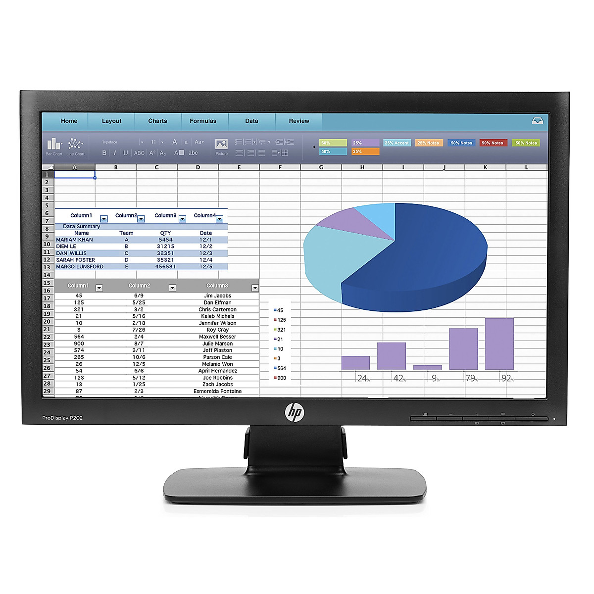HP ProDisplay P202 TN 20" Black