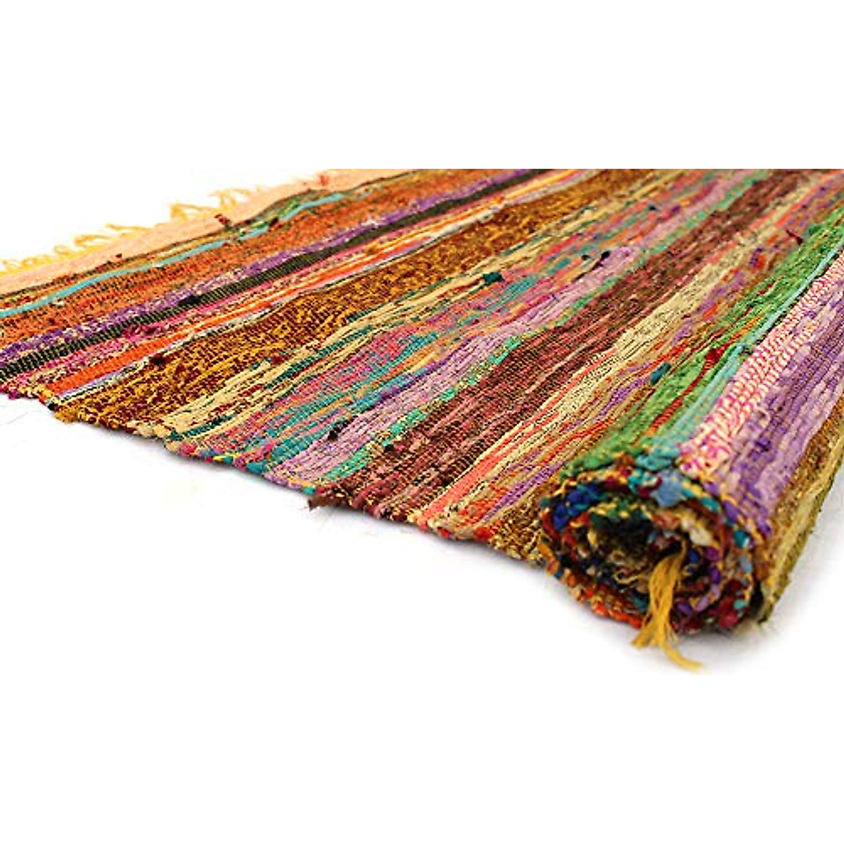 Handmade Braided Chindi Rug, Rag Rug, Area Rug, Carpet Rug, Runner Rug 3x5 Foot, 4x6 Foot, 5x7 Foot, Indian Carpet (3x5 Foot)