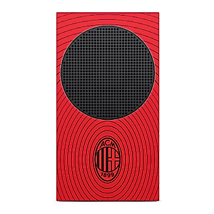 Head Case Designs Officially Licensed AC Milan Red and Black Art Matte Vinyl Sticker Gaming Skin Decal Cover Compatible with Xbox Series S Console and Controller Bundle