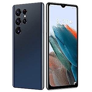 Android10 2GB+16GB Unlocked Cell Phone Dual Sim 6.53in 4800mAh Unlocked Phone Face ID + Fingerprint GSM 4G Smartphones Phone (Black, One Size)