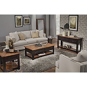 Martin Svensson Home Rustic Coffee Table, Antique Black and Honey Tobacco