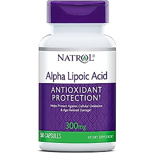 Natrol Alpha Lipoic Acid 300 Milligrams - 50 Caps (Packs of 3)