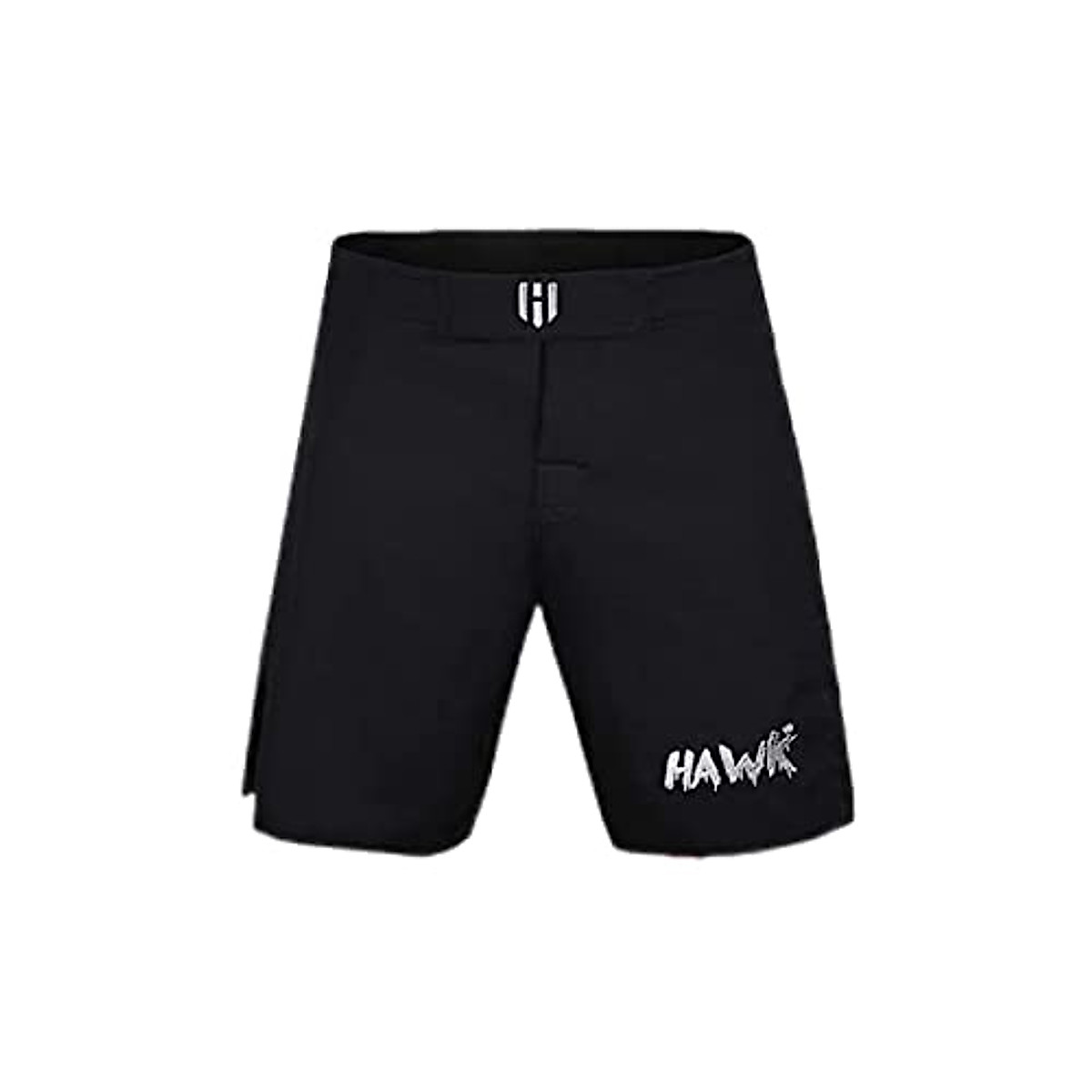 Hawk Sports Athletic Shorts for Men and Women, No Gi MMA Shorts for Boxing, Kickboxing, Jiu Jitsu, Muay Thai, and Wrestling, Workout Shorts for Exercise, Training, and Sparring - Black, Waist 32”