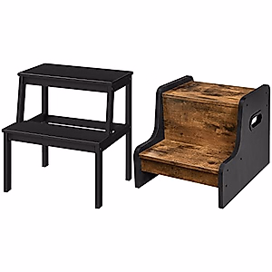 HOOBRO Step Stool for Kids, Two Step Toddler's Stool, Kids Potty Training Stool with Handles, Non-Slip Pads for Safety, Easy to Move, for Sink, Bathroom, Bedroom