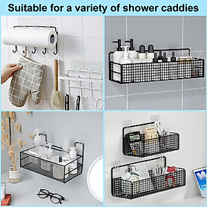 vivinin 15 Pack Shower Caddy Adhesive Replacement, Shower Shelf Adhesive No Drilling, Adhesive Shower Hooks Strong Adhesive, Adhesive Hooks for Showe Caddy, Soap Holder, And Kitchen Racks