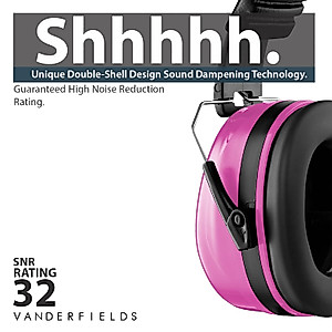 Vanderfields Hearing Protection Ear Muffs for Noise Reduction, 33dB Certified, Noise Cancelling Safety Ear Protection for Shooting, Adult Headphones for Lawn Mowing, DIY, Construction, Woodworking