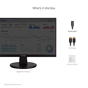ViewSonic VS2247-MH 22 Inch 1080p Monitor with 75Hz, FreeSync, Thin Bezels, Eye Care, HDMI, VGA (Renewed)