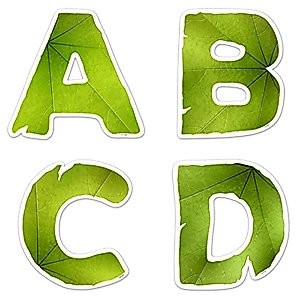 Creative Teaching Press Leaves Punch-Out Letters for Classroom – Essential Homeschool Supplies – Top Back To School Supplies (0300), Green Leaves