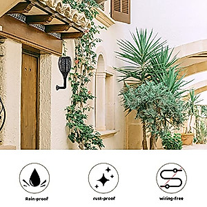 20Pcs Plastic Solar Torch Lights Outdoor Accessories, EsLuker.ly Replacement ABS Plastic Wall Bracket& Wall Mounting Base for Solar Torch Garden Lights Christmas Pathway Markers (Wall Connector+Base)