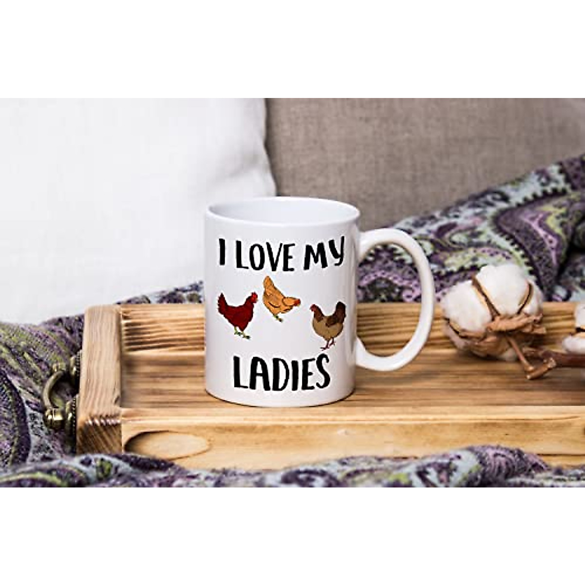 I Love My Ladies Coffee Mug, Crazy Chicken Lady, Rooster, Hen, Chicken Coffee for Chicken Lovers, Backyard Chicken Farmers Gifts, Morning Person, Chicken Cup, Rustic Farmer Tea Cup
