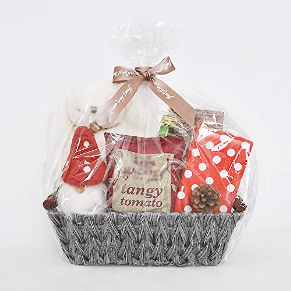 GRANNY SAYS Bundle of 2-Pack Woven Wastebasket for Organizing & 2-Pack Woven Storage Baskets for Bathroom