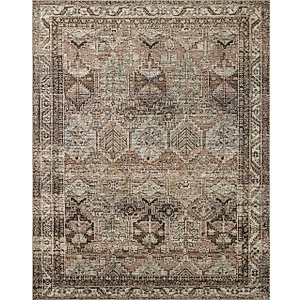 Loloi Amber Lewis Billie Collection, Clay & Sage 2'-0" x 5'-0" Area Rug – Antique & Distressed Accent Rugs for Living Room, Bedroom, Entryway & Hallway, No Shed High Traffic Area Home Decor Rug