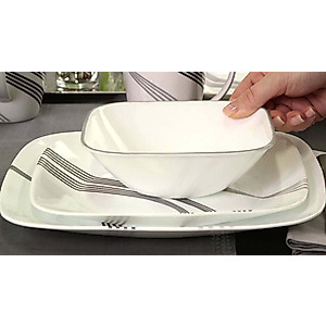 Corelle Square Urban Arc 16-Piece Dinnerware Set, Service for 4