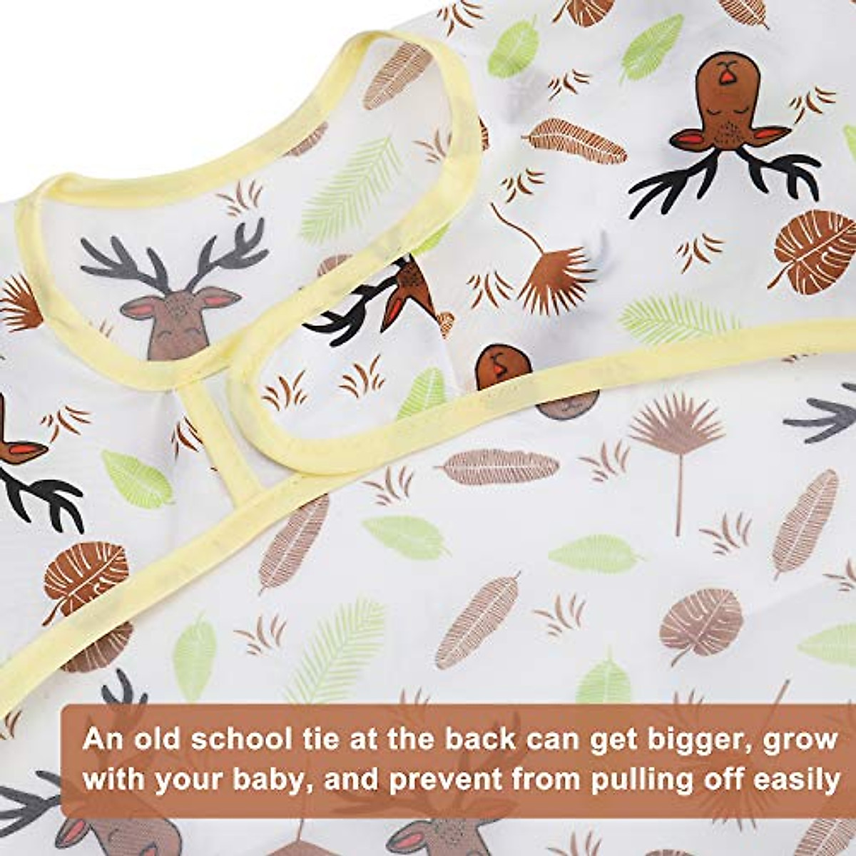 Accmor 3 Pack Long Sleeve Baby Bibs, Waterproof Sleeved Bib, Toddler Soft Bib for 6-24 Months