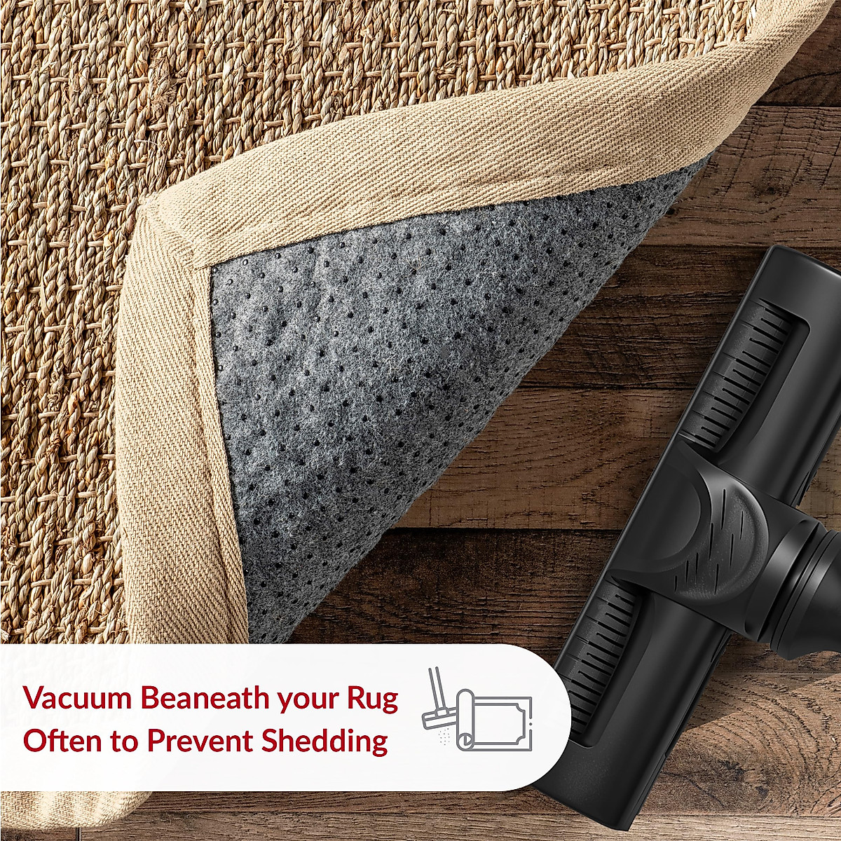 nuLOOM 3x5 Elijah Seagrass Area Rug, Beige, Solid Farmhouse Style, Cotton Bordered, Basketweave, Natural Fiber, For Bedroom, Dining Room, Living Room, Hallway, Office, Kitchen, Entryway