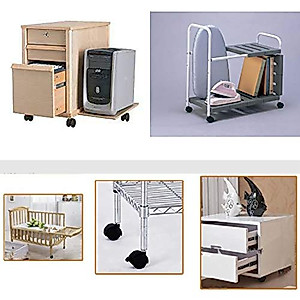 2 Inch Casters Swivel Stem Caster Wheel 1/4" - 20 x 1" New PP Furniture Shelving Casters Replacement Castors with Brakes (with Brake-Black)