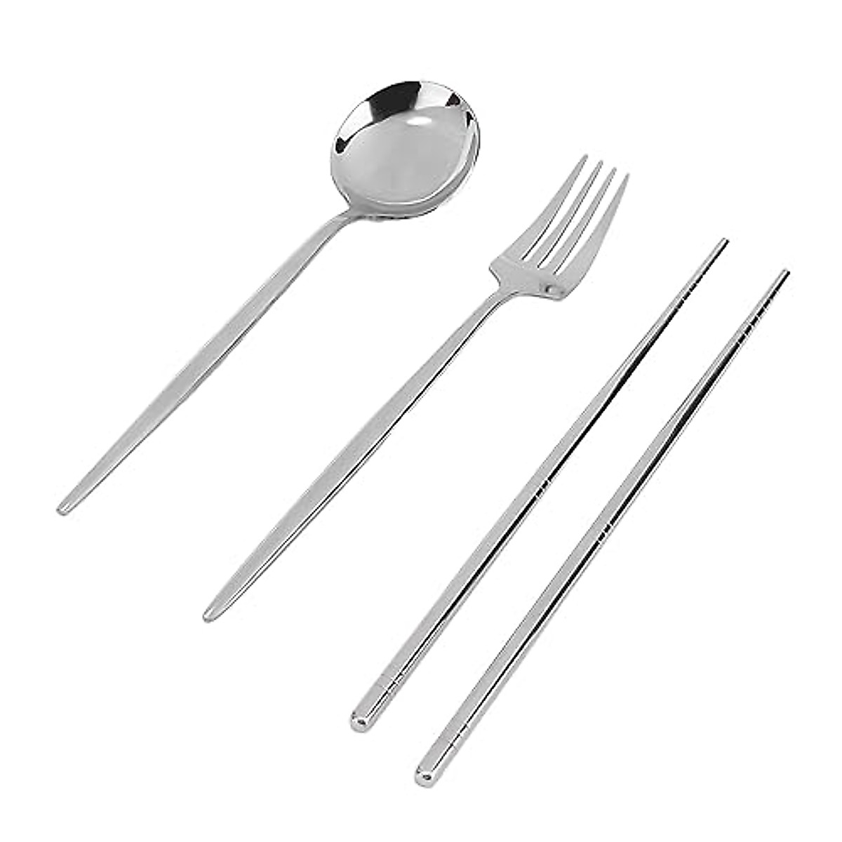 Cutlery Set Office Travel Chopsticks Portable Outdoor Tableware Spoon Stainless Steel Table Spoon Chopsticks Spoon Cooking Tableware Knife Set Tableware Kitchen Traveling