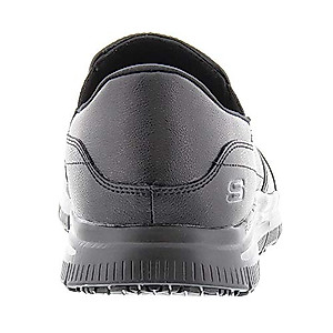 Skechers Men's Bronwood Food Service Shoe, Black Leather, 9