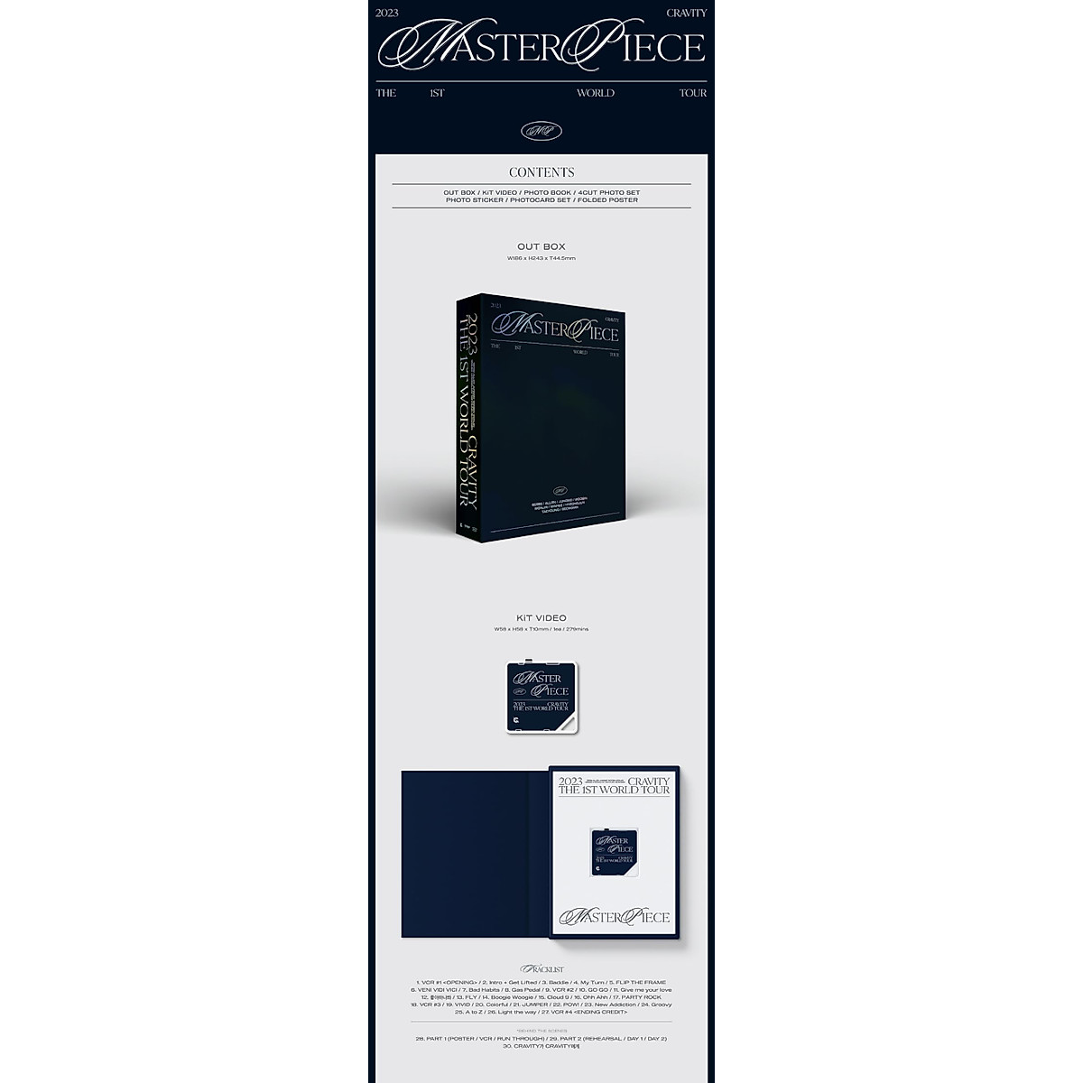 Dreamus CRAVITY - 2023 CRAVITY THE 1ST WORLD TOUR MASTERPIECE KiT VIDEO, KTMMD1255