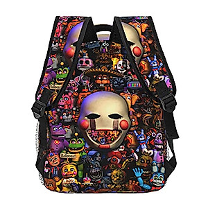 WILADU Leisure Travel Bag Work Backpacks Five Horror Nights Video At Game Freddy'S Backpack Lightweight Shoulder Bag Cool Laptop Backpack Classical Basic Briefcase Laptop Bag
