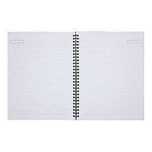 Office Depot Wirebound Notebook, Business, 7 1/4in. x 9 1/2in., 160 Pages (80 Sheets), Black, ODUS1402-024