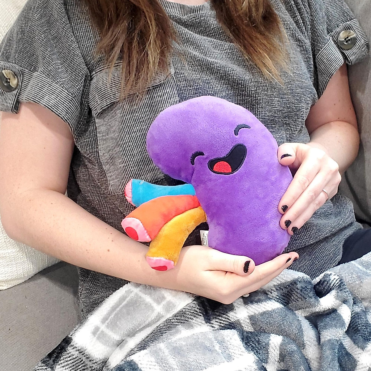 Attatoy Plush Kidney, Stuffed Body Organ Toy for Get Well Gift, Health Education and More