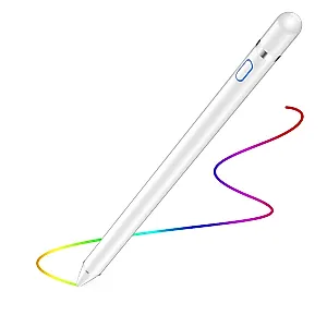 Stylus Pencil Compatible for Apple,Active Stylus Pens for Touch Screens,Smart Rechargeable Capacitive 1.5mm Fine Point iPad Pen and Most Tablets on Touchscreen Devices Stylus with Pen (White)