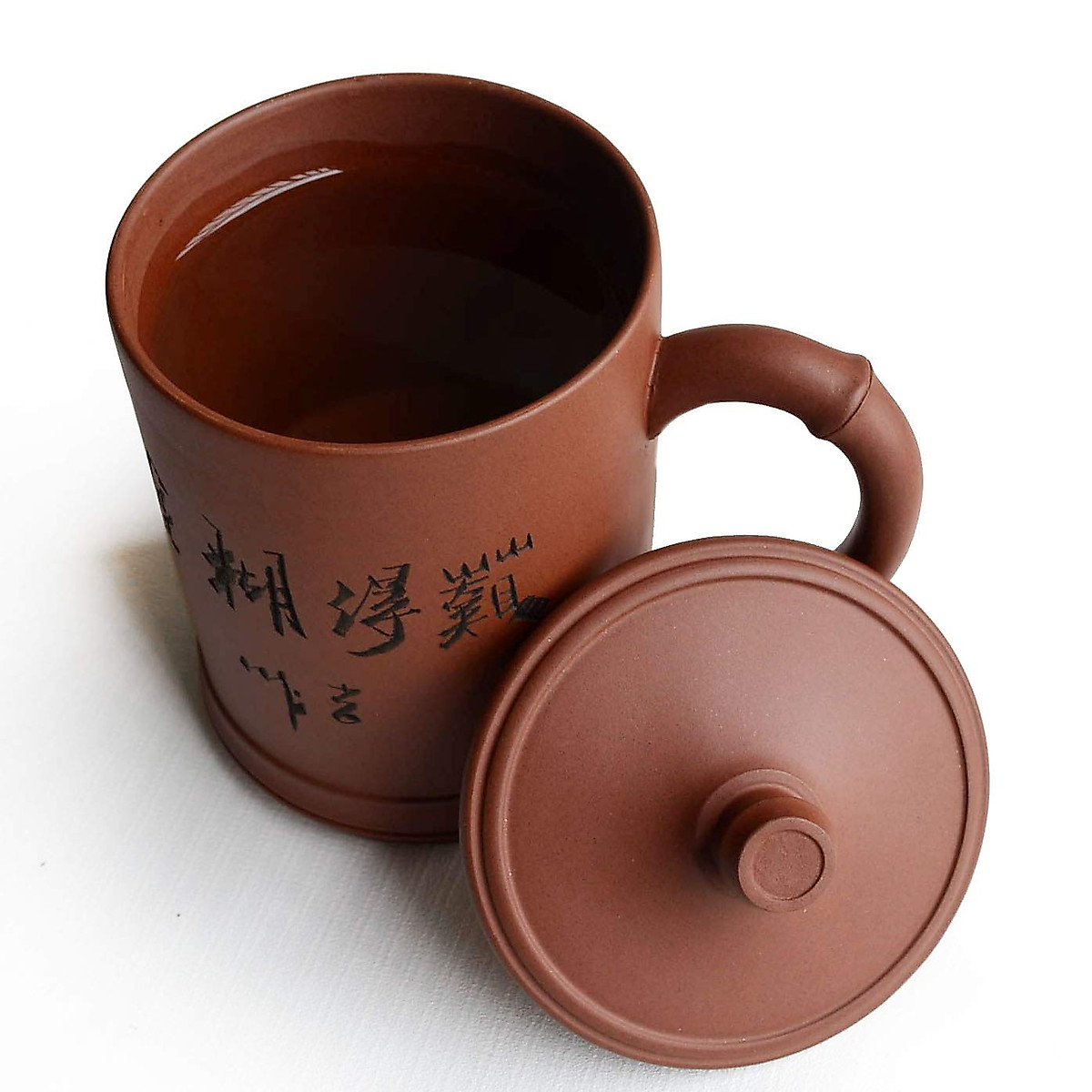 Liang baobao Yixing Purple Clay Teacups 20oz Chinese Zisha Tea Cups with Lip Home Office Coffee Mugs (Nandehutu)