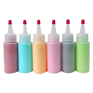 SanDaveVA Brand 6 Plastic Squeeze Bottles Cake Decorating Paint Crafts Condiments 60ml 2oz
