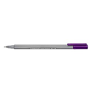 Staedtler 334 Triplus Fineliner Superfine Point Pens, 0.3 mm, Violet, Box of 10