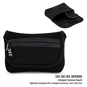 JJC Compact Camera Case Travel Pouch Sleeve for Canon G7X G9X G5X SX740 SX730 SX620 Sony ZV-1 ZV1 ZV-1F ZV1F RX100 VII VI VA IV Olympus TG-6 TG-5 TG-4 Fuji XP140 XP130 XP90 XP80 Ricoh GR III II & More
