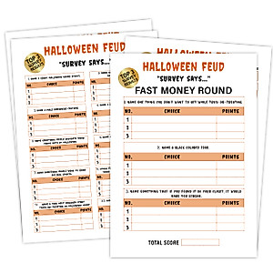 Halloween Friendly Feud Game - The Hilarious Party Game of Guessing Top Answers,Feud Game for Adults,Halloween Party Game,Classroom Game,Family Game Night,Team Ice Breaker Game-1