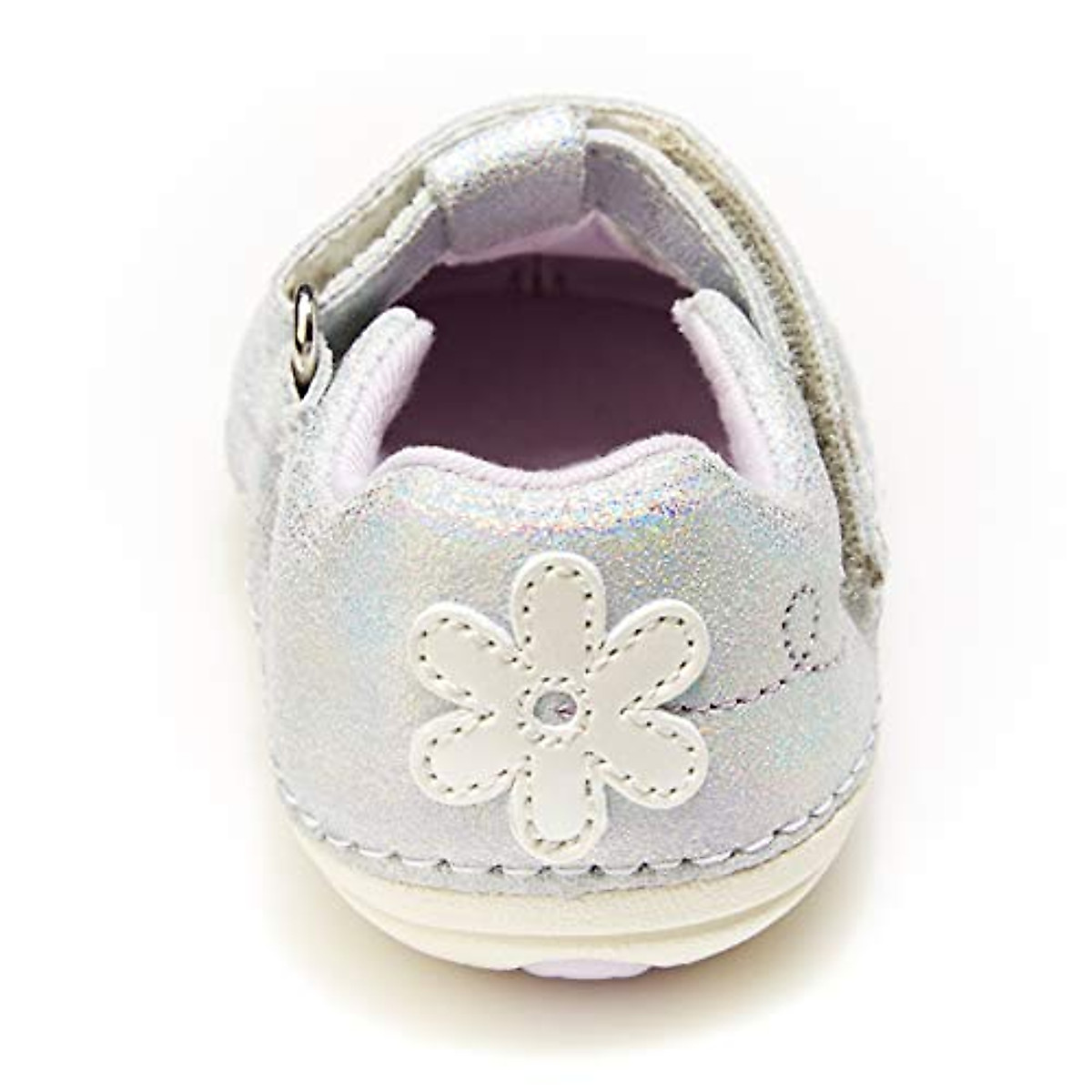 Stride Rite baby girls Soft Motion Liliana Mary Jane Flat, Iridescent, 3.5 Infant US