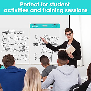 SHARBDA Sticky Mini Easel Pad, 15 x 18 Inches, Self Stick Flip Chart Paper,Sticky Chart Paper for Teachers, Anchor Chart Paper for Office, 30 Sheets/Pad, 3 Pads…