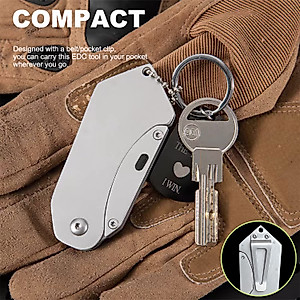 VIFUNCO EDC Folding Utility Knife, Quick Change Box Cutter with 5 Razor Blades, Liner Lock Design, EDC Pocket Knives Stainless Steel Knifes with Belt clip for Men Women, Gift for Dad Him Husband